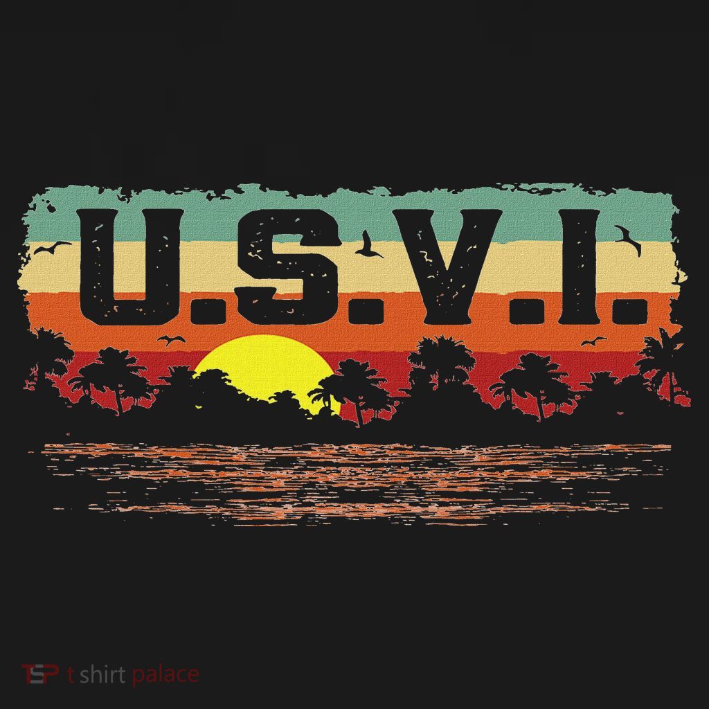 Vintage Sunset Usvi Us Virgin Islands Ornament | TShirtPalace