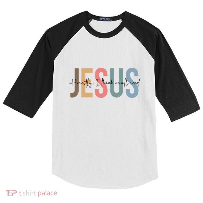 We All Need Jesus Romans 3:23 Christian Bible Verse Front & Back Kids ...