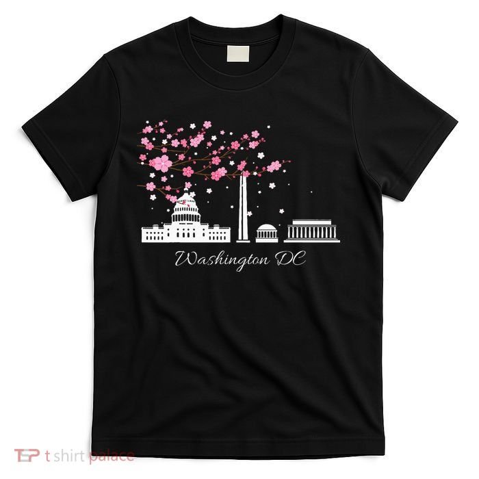 Washington Dc Cherry Blossoms Monuments Memorial T-Shirt