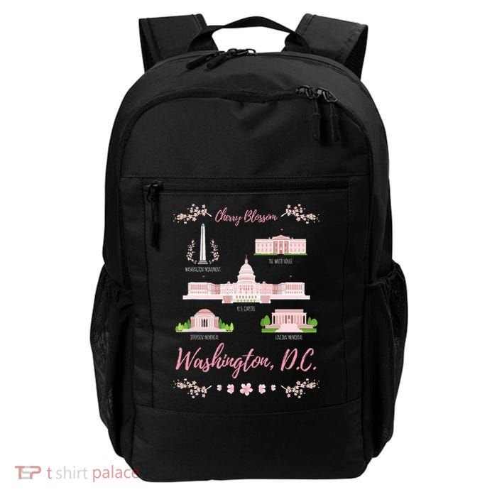Washington Dc Cherry Blossom Monument Daily Commute Backpack | TShirtPalace