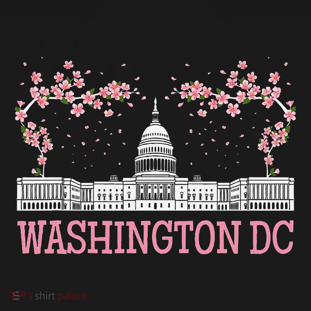 Washington Dc Cherry Blossom Monument Women's T-Shirt | TShirtPalace