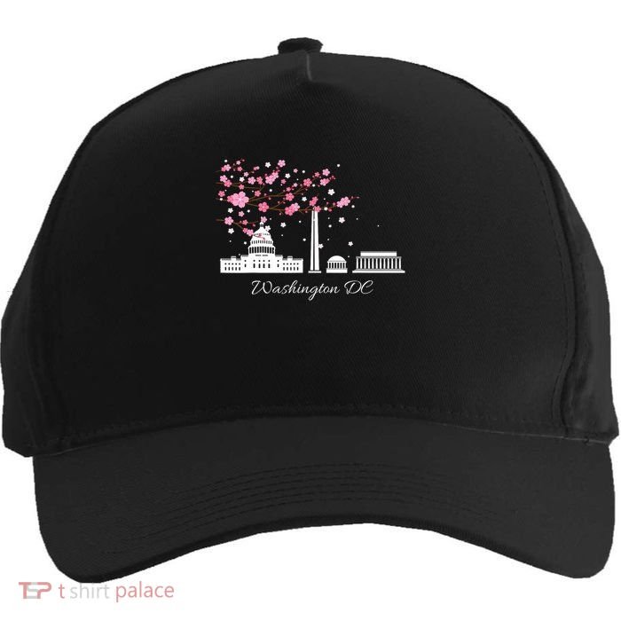 Washington Dc Cherry Blossoms Monuments Memorials Five-Panel Snapback ...