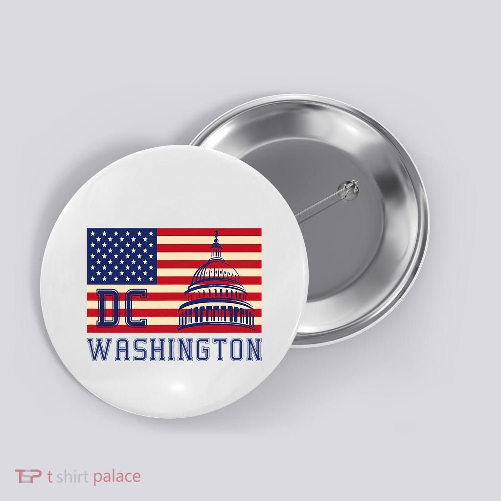 Washington Dc Flag Of The United States Button | TShirtPalace