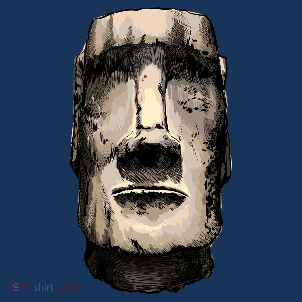 Watercolor Moai Statue Hooded Wearable Blanket | TShirtPalace