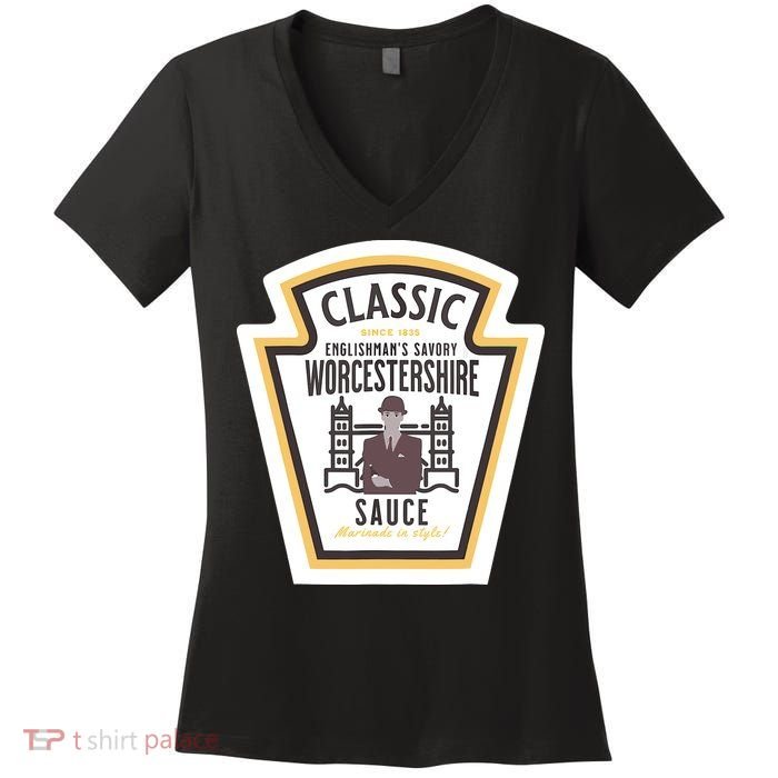 Worcestershire Sauce Diy Halloween Costume Condiment Women's V-Neck T ...