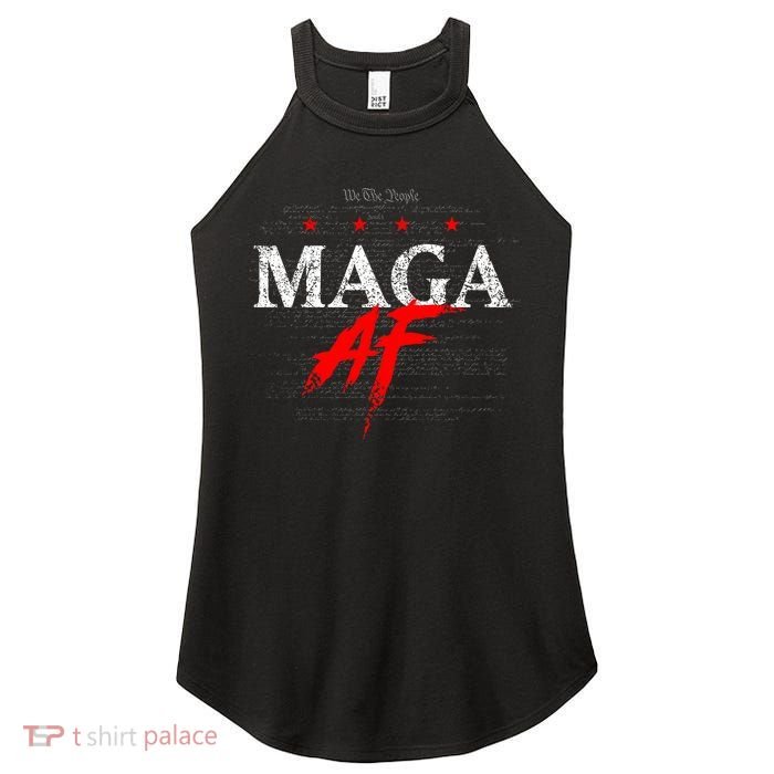 We The People Maga Af Women's Perfect Tri Rocker Tank | TShirtPalace