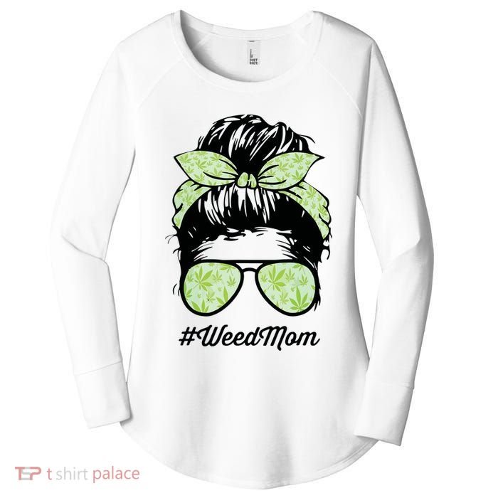Womens Weed Mom Life With Leopard Mom Marijuana Weed Lover Women's ...