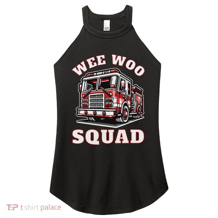 Wee Woo Squad Fire Truck Funny Firefighter Family Women's Perfect Tri ...
